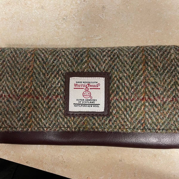 Harris Tweed Wallet, Plaid Wallet, Harris Tweed Trifold Scottish Gift ...