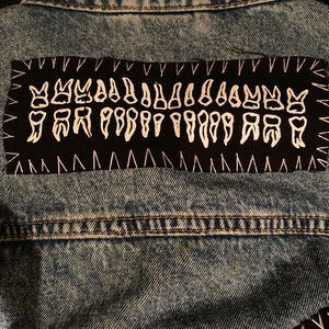 Vulva Back Patch screen Print on Canvas Vagina Pussy | Etsy