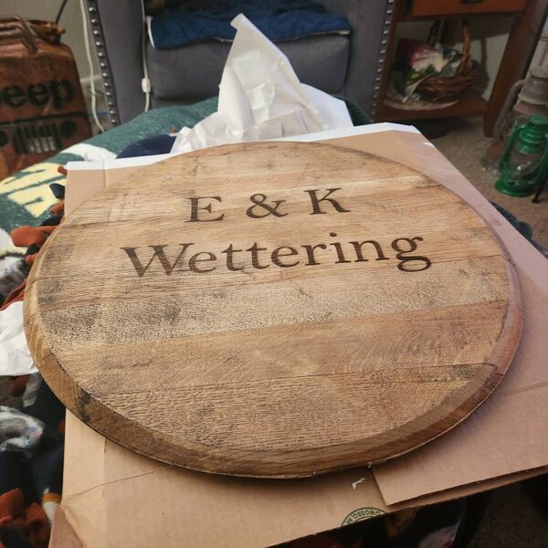 Whiskey Barrel Clock Wood, Home Bar Decor, 5th Anniversary Gift for ...