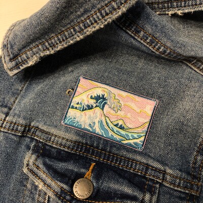 Wave Patch Ocean Iron on Patch Sea Beach Surf Make Waves Great Wave ...