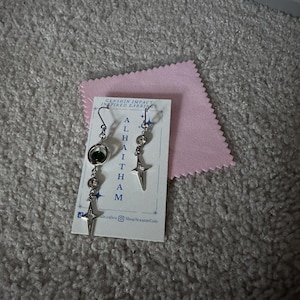 Angel Earrings Alt Jewelry Soft Grunge Y2K Style Silver Drop Earring ...
