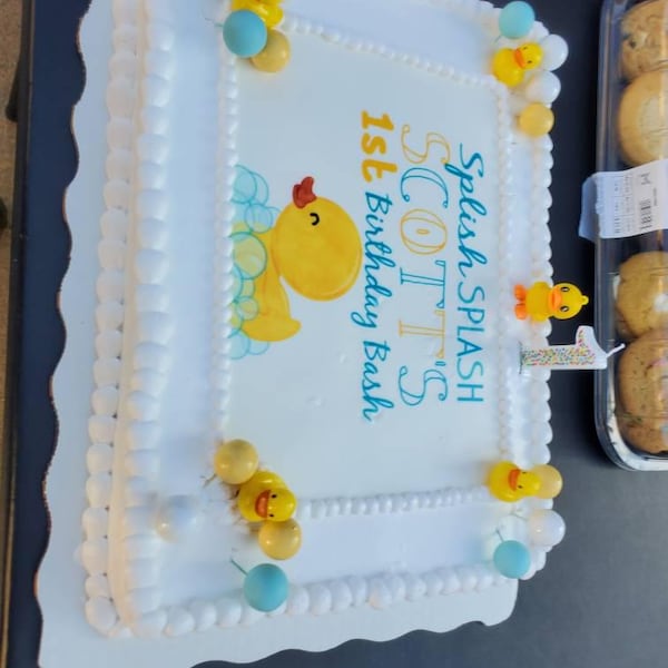 Rubber Duck Favor Party Sign - INSTANT DOWNLOAD - Duck Baby Shower ...