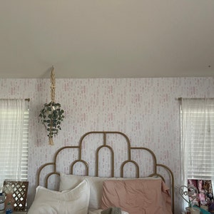 Hand Painted Wallpaper. Blush Color. Removable and Self - Etsy