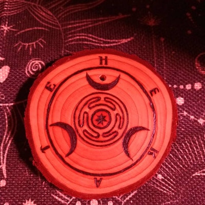 Hand Wood Burned Sun and Moon Treasure Box. Pyrography. Witch. Nature ...