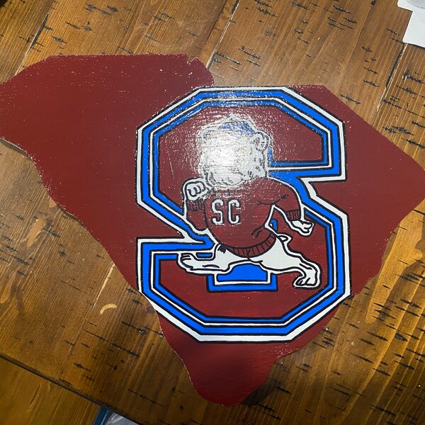 LSU Hand Painted Wooden Sign, Cut Into the Shape of Louisiana. - Etsy