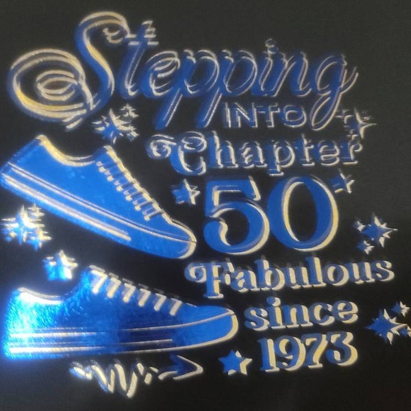 Stepping Into Chapter 50 Fabulous Since 1973 Svg, 50th Birthday Svg, Chapter 50 Svg, Grandmad ...