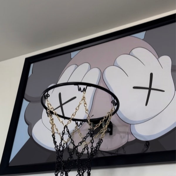 6 Hook Black to Gold Chain Net for Mini Hoop | Chain Net ONLY; NO HOOP ...