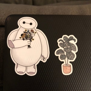 Floral Baymax Sticker Disney Sticker Big Hero 6 - Etsy