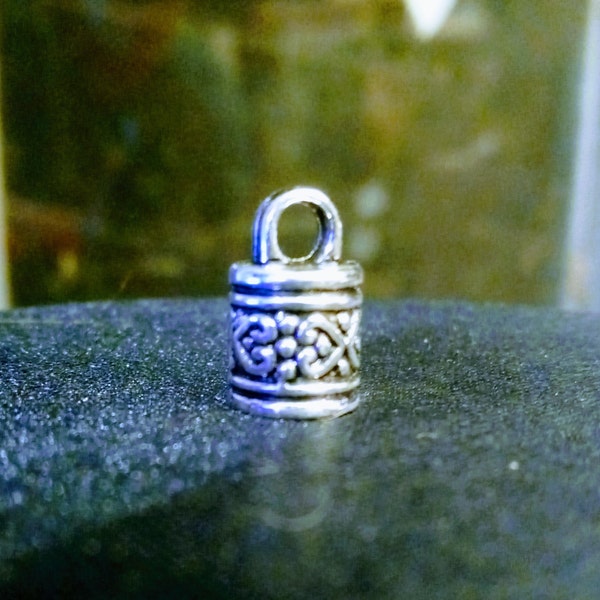 8MM End Cap, TEN Ornate 8mm Caps for Leather Kumihimo or Cord (CAP8-001 ...