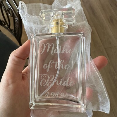 Laser Engraved Name Perfume Glass Bottle 100 Ml W/ an Acrylic Cap ...