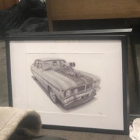 Holden 1969 HT GTS Monaro Street Machine A3 Print off Original Pencil ...