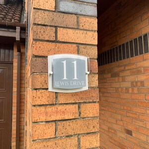 Anthracite Grey Modern House Number Door Sign 200mm x 187mm | Etsy