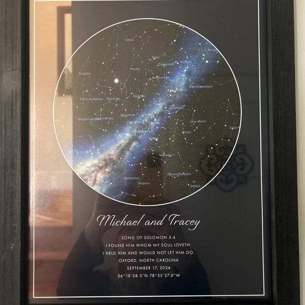 Custom Star Map, Realistic Night Sky Map, Custom Star Poster ...