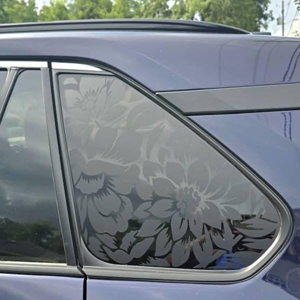 Fits 2019-2025 Toyota RAV4 Rear Side Window Floral Flowers Decal ...