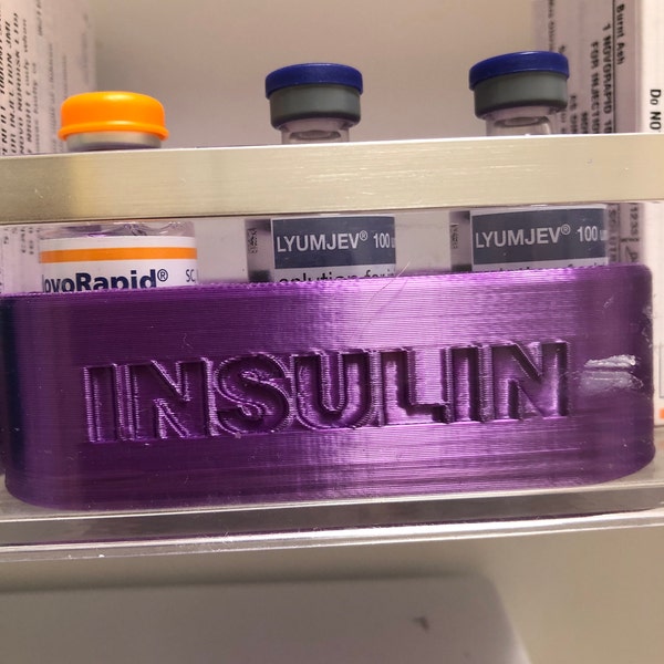 Insulin Vial Holder - 3D Printed - Storage - Visual Amount - Medication ...