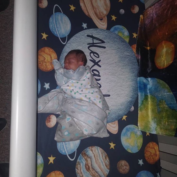 Space Crib Bedding Set, Space Nursery, Baby Boy Crib Bedding, Space ...