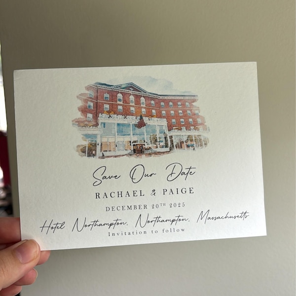 Custom Venue Watercolour Wedding Invitation Trifold Wedding Invitation ...