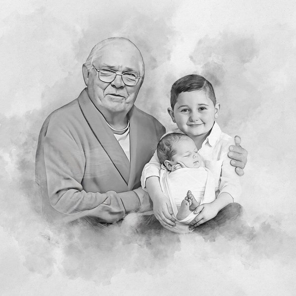 Remember Loved One Portrait, Lost Loved One Custom Portrait Gift ...