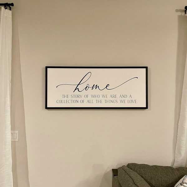 Home Sign | Home the Story of Who We Are Sign | Home Decor Sign ...