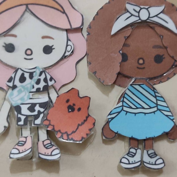 Kolekcja papierowych lalek Toca Boca/Toca Boca Papercraft/ciche esencja ...