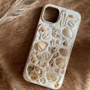 Shades of Brown: Handmade Shell Cell Phone Case/ Seashell Cell Phone ...