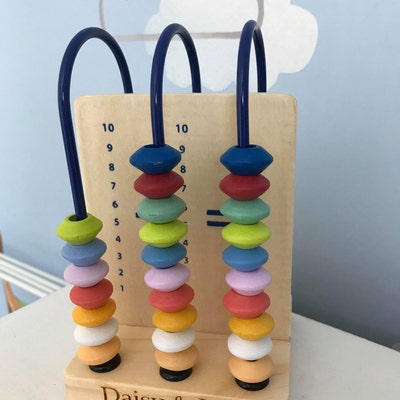 Personalised Wooden Abacus Toy Learning Toys Maths Toys Toddler Gifts ...