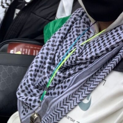 Men's Moroccan Hooded Wool Winter Baja Jerga Jacket Striped Grey/white ...