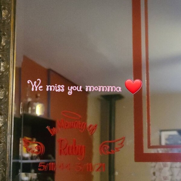 In Memory of Decal Car Custom Window Vinyl Sticker With Angel Wings, in ...