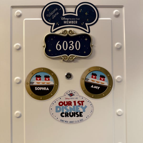 Our 1st Disney Cruise Ship Name Tag Family Magnet - Personalized Disney ...