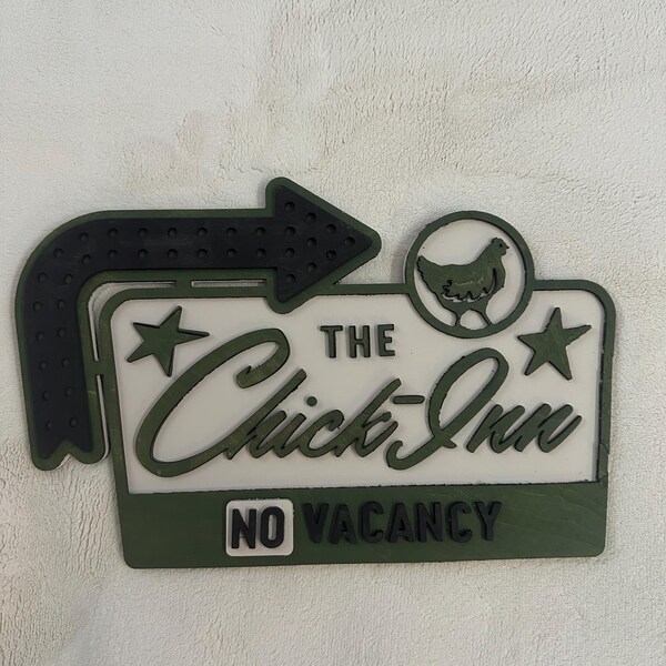 Chick-inn Sign SVG Laser Cut Files for Glowforge - Laser Cutter Artwork ...