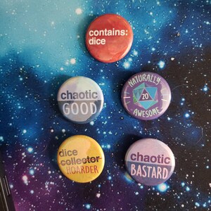 Dice Hoarder Button Pin - Etsy