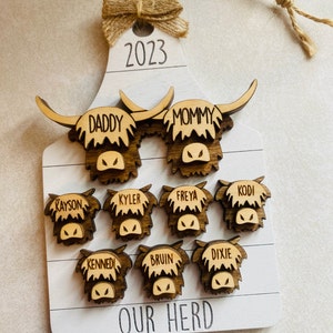 Highland Cow Tiered Tray, Highland Cow Decor, Farmhouse Tier Tray ...