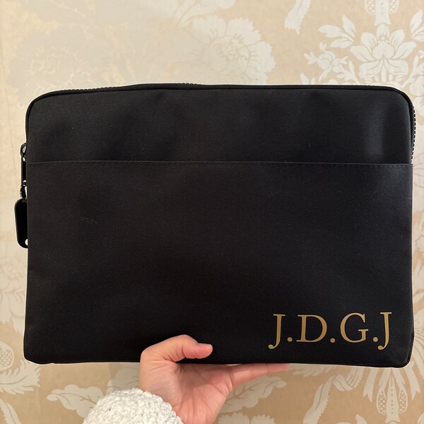 Personalised 13" or 15" Laptop Bag, Laptop Case, Monogram Laptop Bag ...
