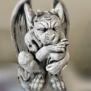 Cute Pensive Baby Angel Statue Angel Wings Mini Statues - Etsy