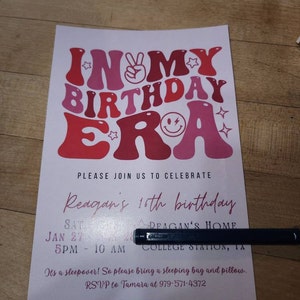 Stoney Clover Inspired Party Invitation, Patch Letter Invitation, Girl ...