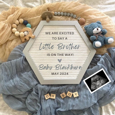 Its a Boy Pregnancy Announcement Digital, It's a Boy Announcement, Boy ...