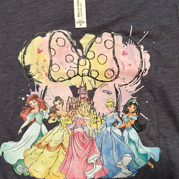 Disney Princess Castle Shirt, Disney Vacation Shirt, Disney Watercolor ...
