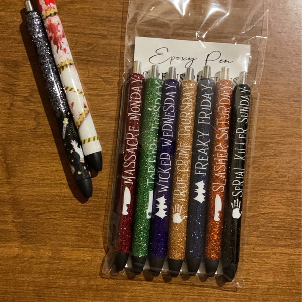 Personalized Fall Glitter Pen Custom Autumn Pen Refillable Glitter Pen ...