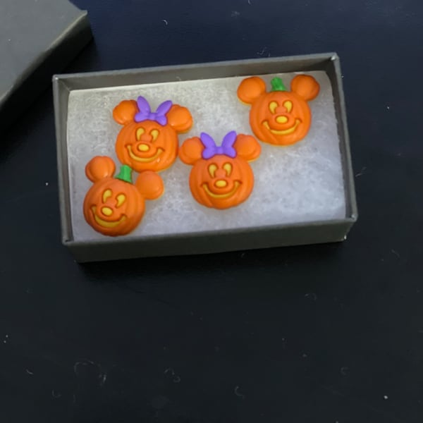 Halloween Mickey Mouse Pumpkin Earrings -- Mickey and Minnie Mouse ...