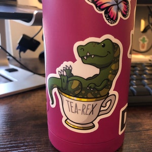Tea Rex Hard Enamel Pin, Funny Dinosaur Pun Metal Pin - Etsy
