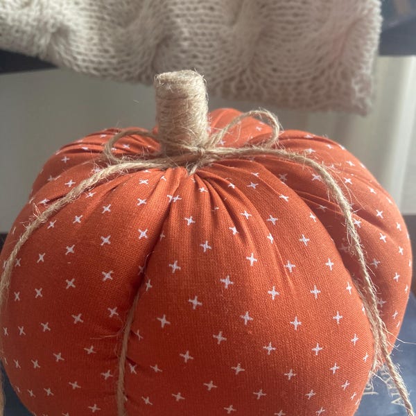 Fall Fabric Pumpkins, Stuffed Pumpkin, Tiered Tray Seasonal Decor, Fall ...