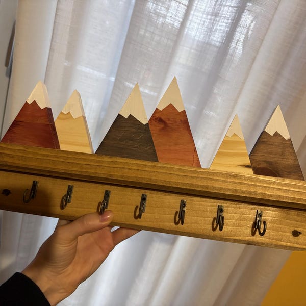 Mountain Range Key Hooks, Key Hangers, Key Racks. - Etsy