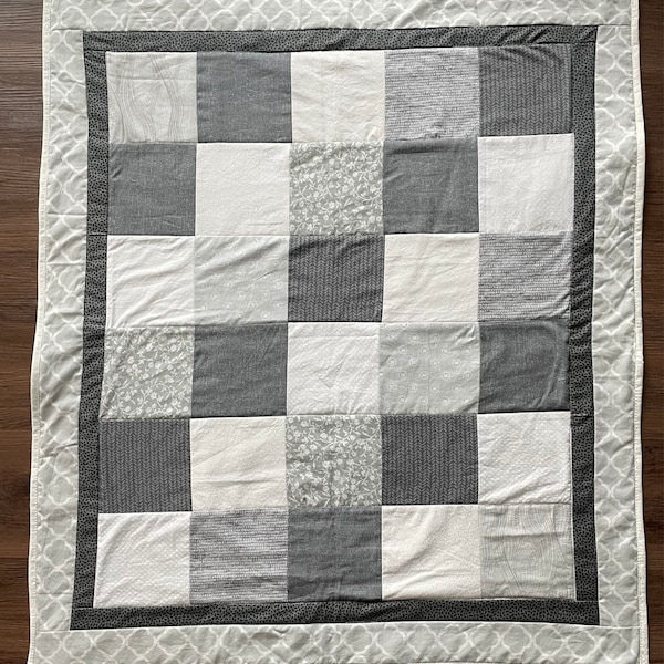 Squares Baby Quilt Pattern, Modern Blocks, Beginner Friendly Size: 38 ...