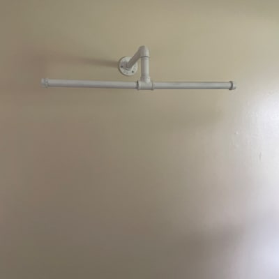 Floating T-bar Hanging Rack for Clothing & Accessories Rustic Clothes ...