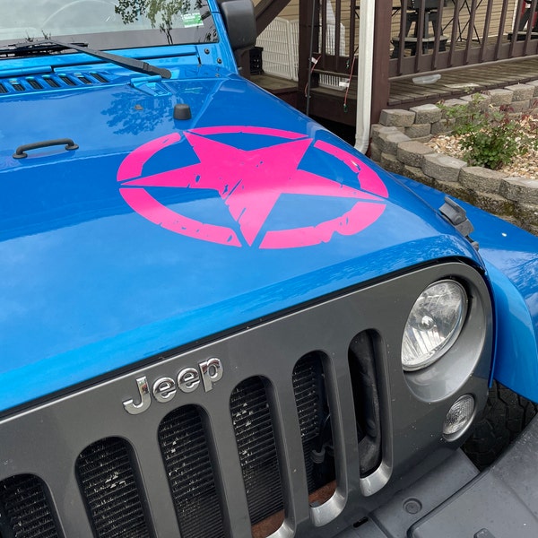 Distressed Star. Vinyl Decal - Etsy
