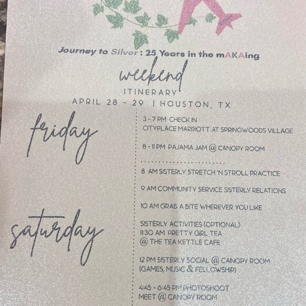 Simple Weekend Itinerary Template, Editable Hen Party Weekend Itinerary ...