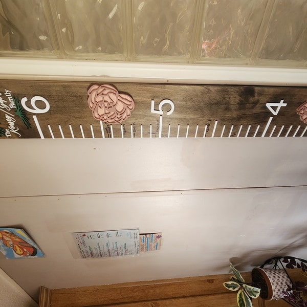 Personalized Family & Kids Growth Chart | Large Ruler 3d| Nursery Decor ...