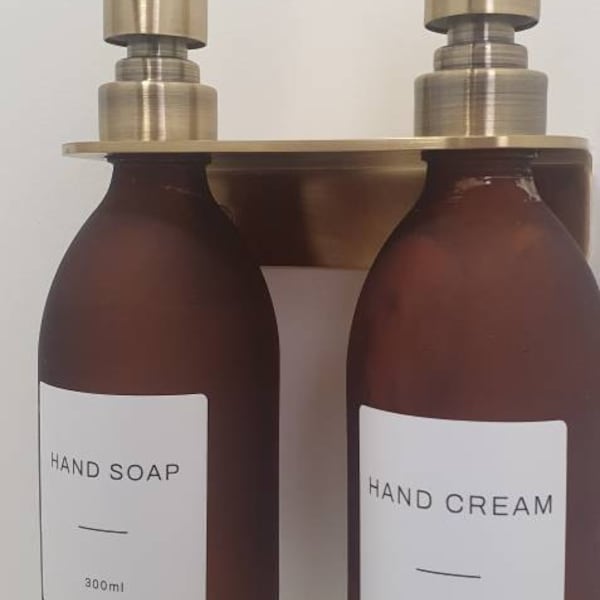 Frosted Amber Glass Soap Dispenser - Refillable Coloured Bottle With ...