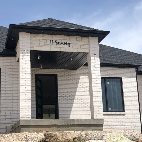 LARGE Brush Script Cursive House Numbers - Etsy