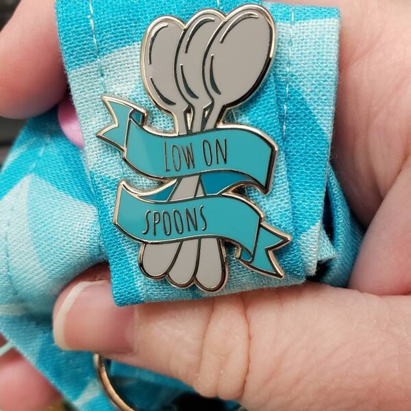 Low on Spoons Hard Enamel Lapel Pin - Etsy